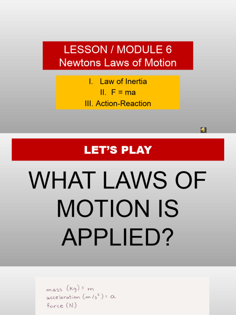Science 8 Newton's Law of Motion | PDF | Force | Newton's Laws Of Motion