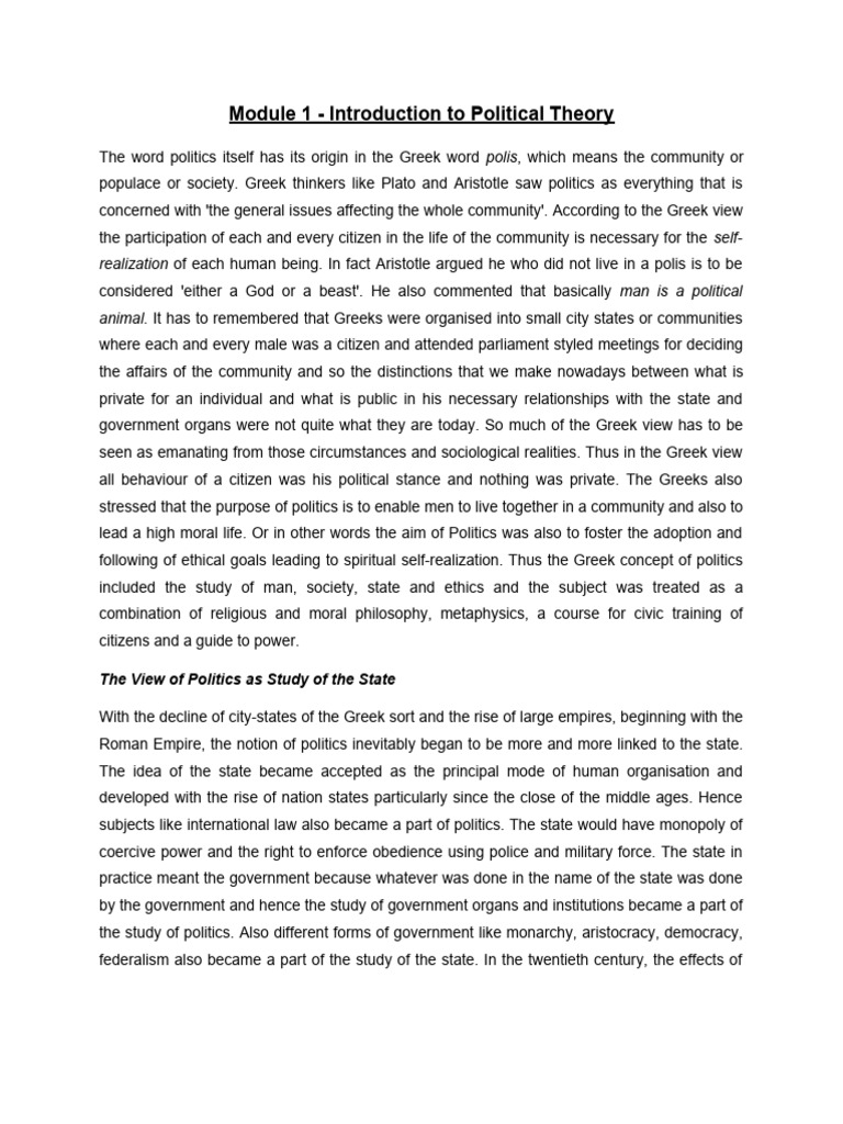 Political Theory | PDF | Political Philosophy | Science