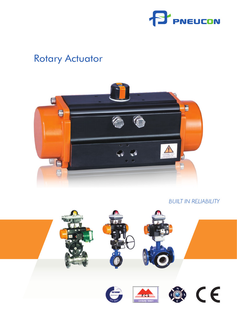 Pneucon Actuator Technical Data | PDF | Actuator | Automation