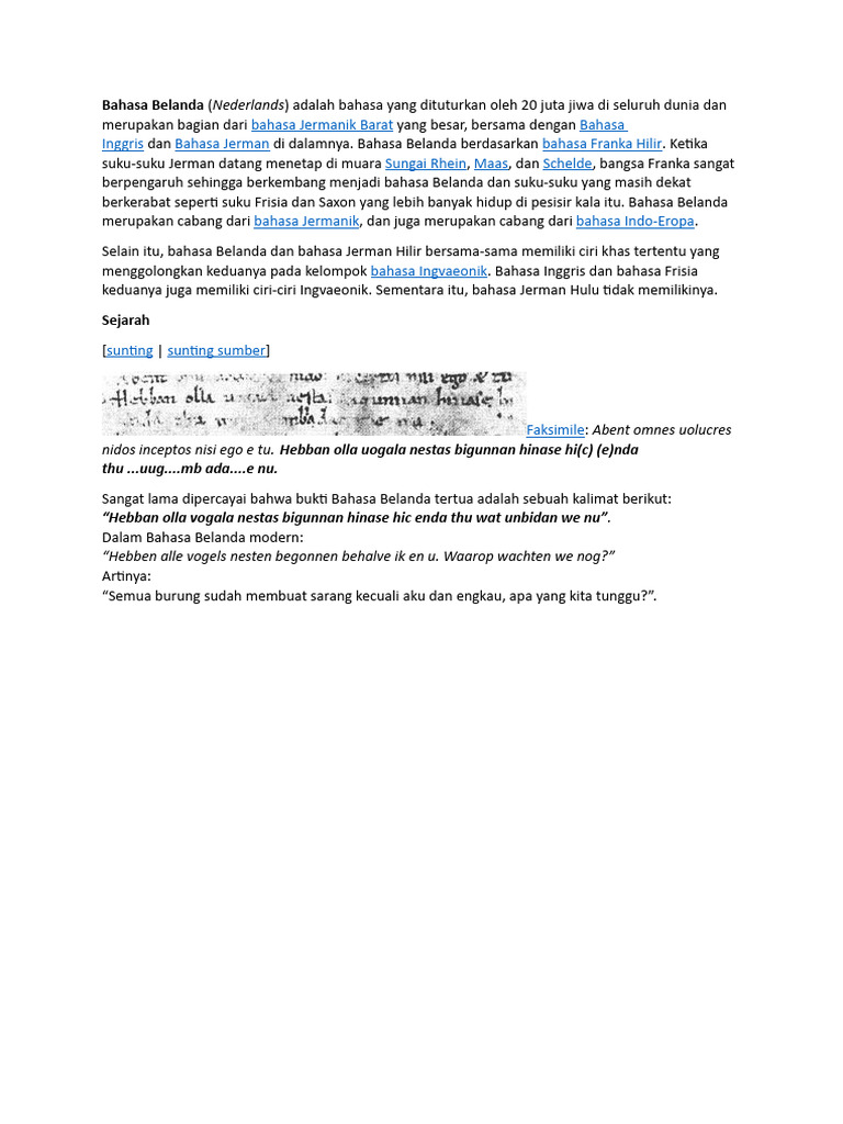 Bahasa Belanda | PDF