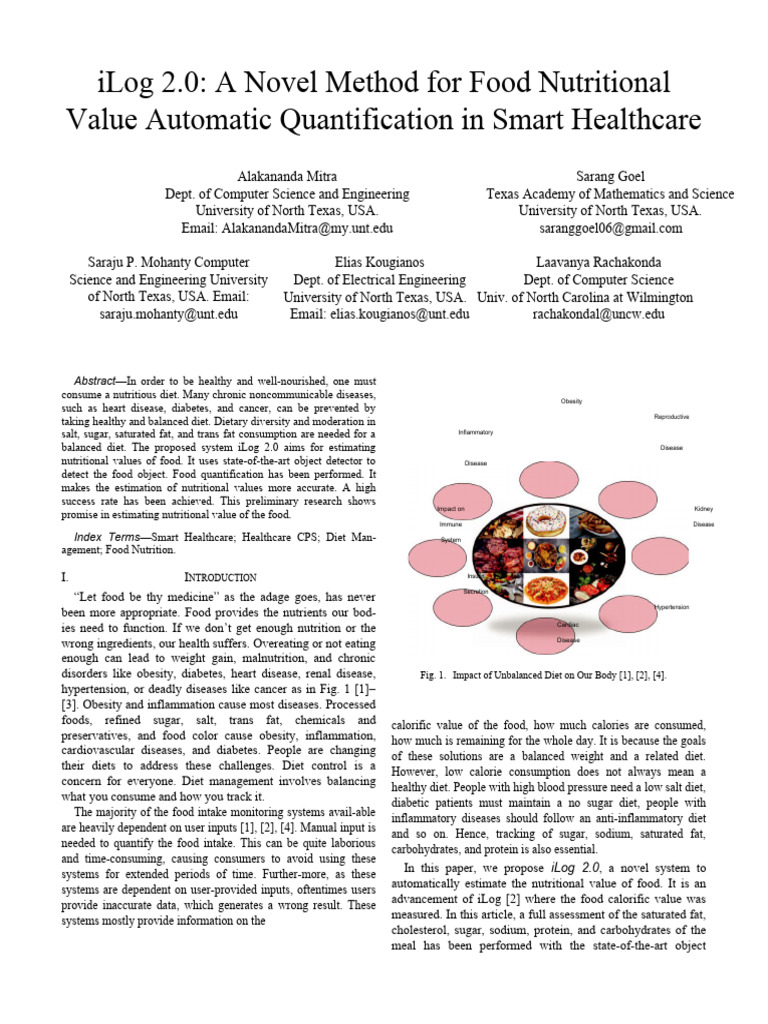 Mohanty IEEE-iSES 2022 Ilog-2-0 | PDF | Dieting | Fat