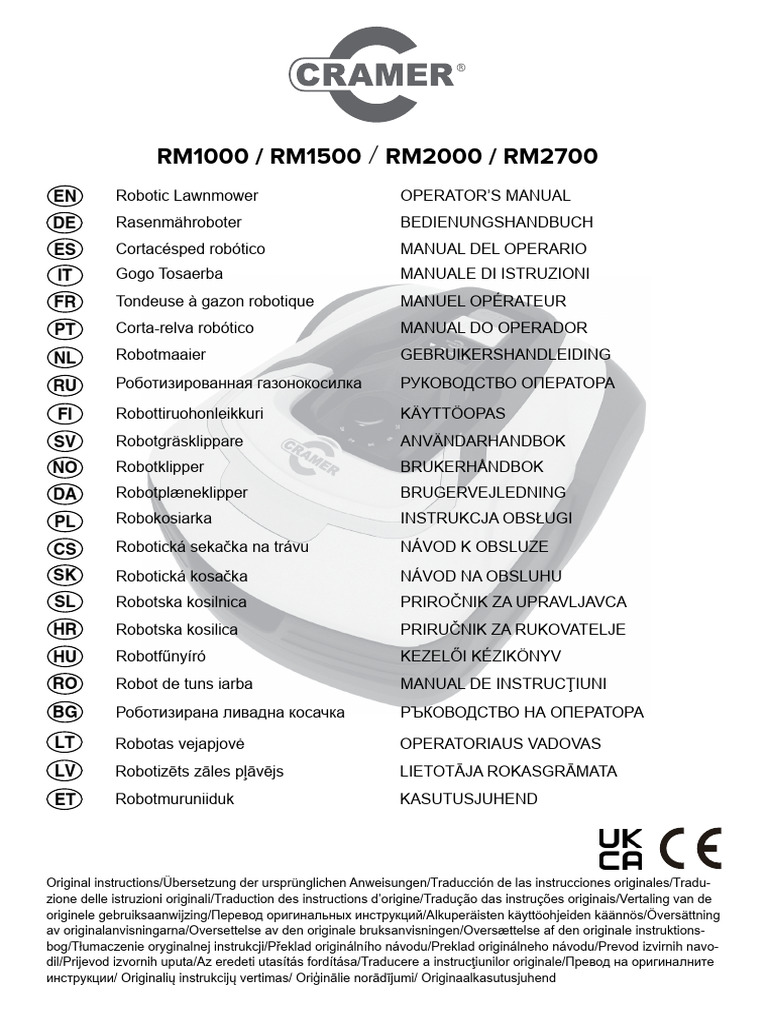 Printed Manual - Cramer RM1000, RM1500, RM2000, RM2700 - 17 | PDF ...