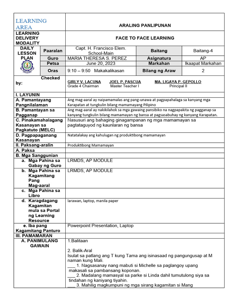 DLP AP Q4 Week8 Day2 | PDF