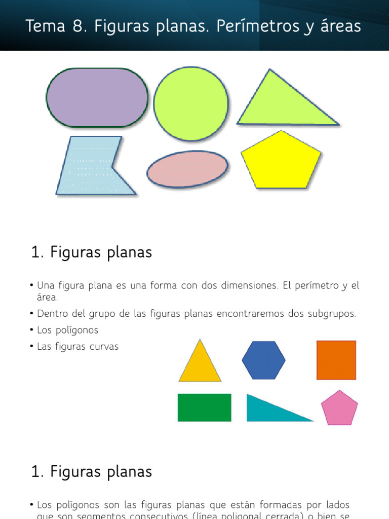Figuras Planas: Perímetros y Áreas | PDF | Triángulo | Rectángulo