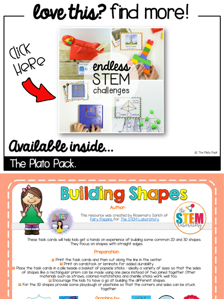 Building Shapes Task Cards | PDF | Shape | Rectangle