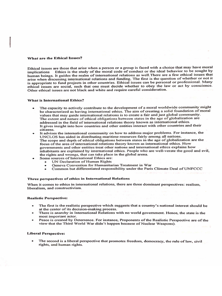 What Is The Ethical Issue | PDF