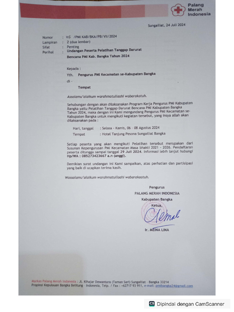 Surat Pelatihan TDB | PDF