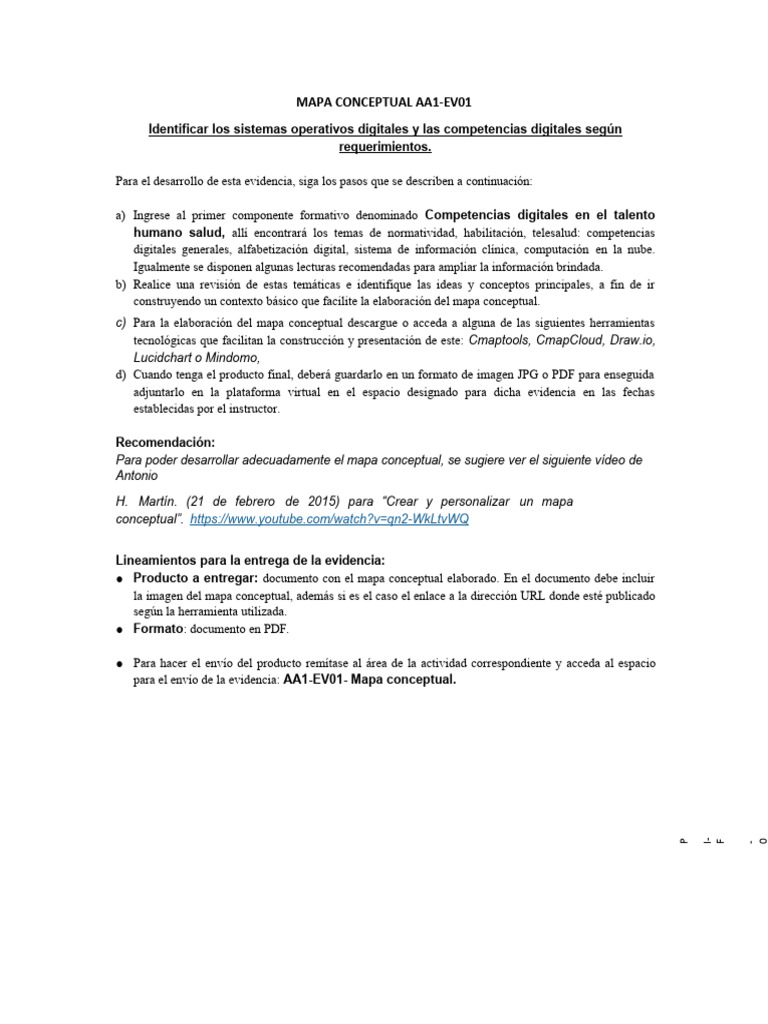 Mapa Conceptual AA1 - EV01 | PDF | Mapa | Informática
