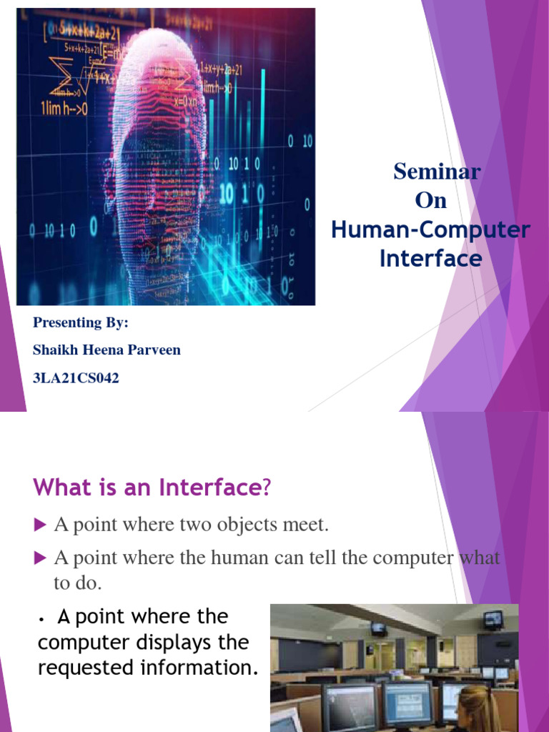 Mech Human Computer Interface | PDF | User Interface | Graphical User ...