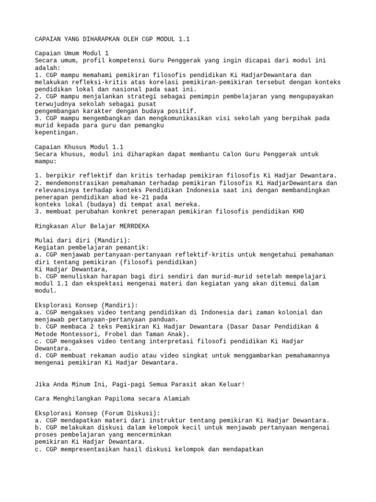 Ringkasan Modul 1.1 | PDF