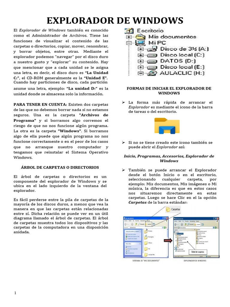 Explorador de Windows | PDF | Archivo de computadora | Directorio (Computación)