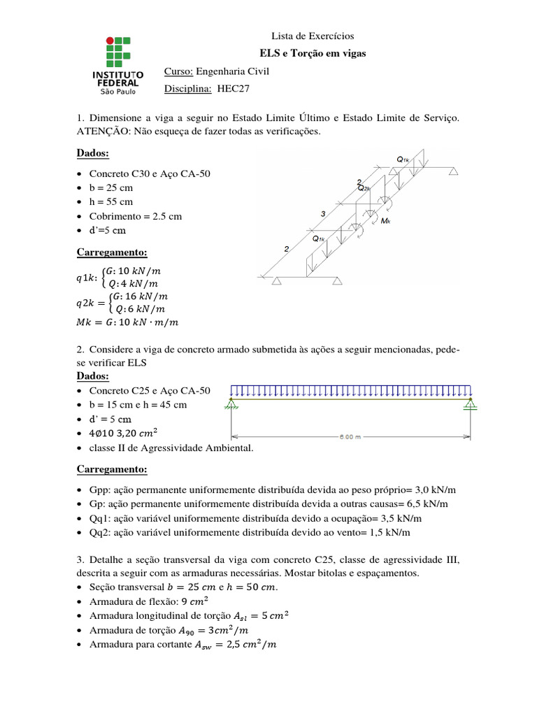 Lista de Exercicio 1 | PDF
