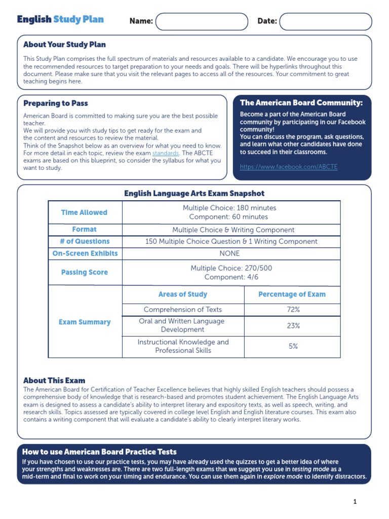 new-english-study-plan | PDF | Multiple Choice | Reading Comprehension
