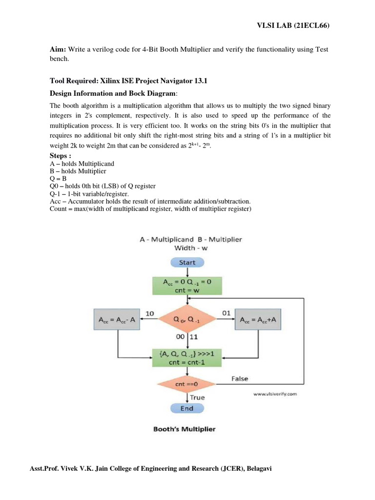 4-Bit Booth Multiplier | Download Free PDF | Multiplication | Computer Engineering