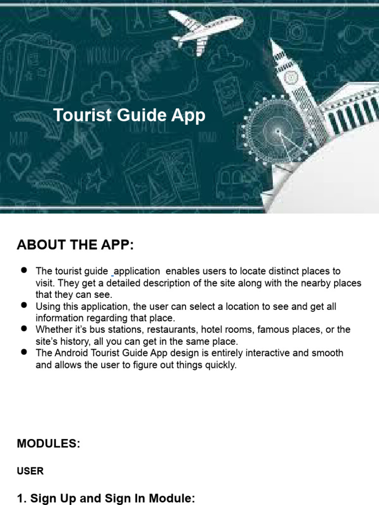 Tourist Guide App | PDF | Mobile App | User (Computing)