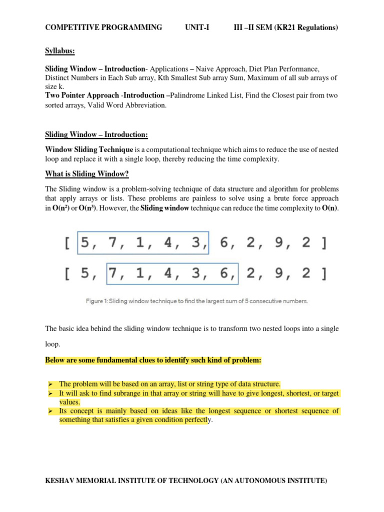 Cpunit I | PDF | Pointer (Computer Programming) | Time Complexity