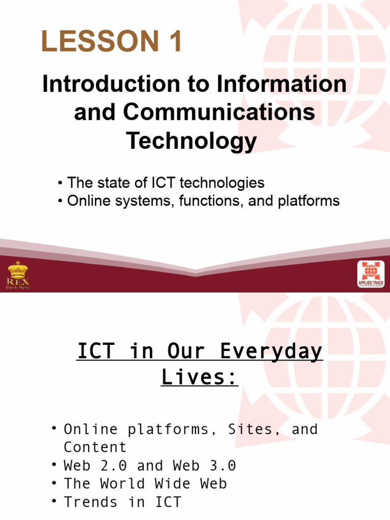 L1 Introduction to Information and Communication Technology | PDF ...