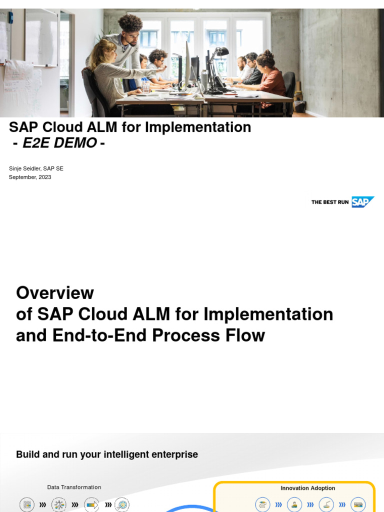 SAP Cloud ALM For Implementation and End-To-End Process Flow | PDF ...