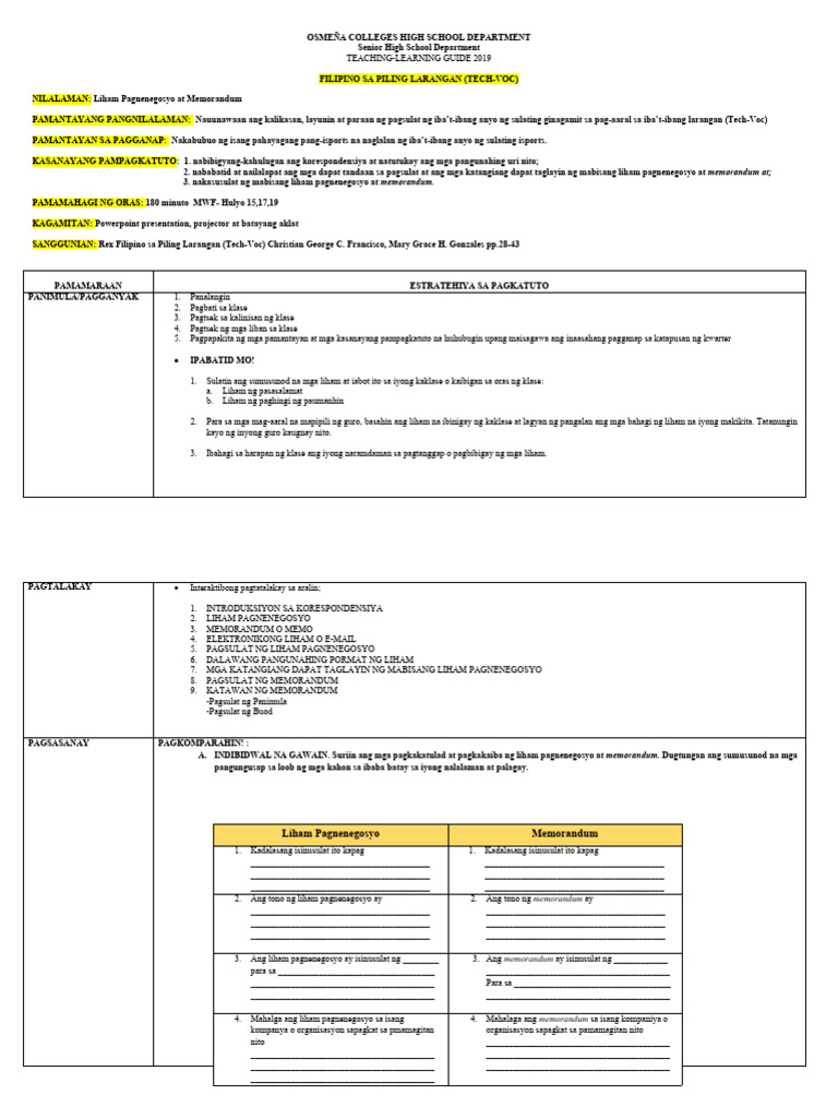 Tech Voc Aralin 4 | PDF