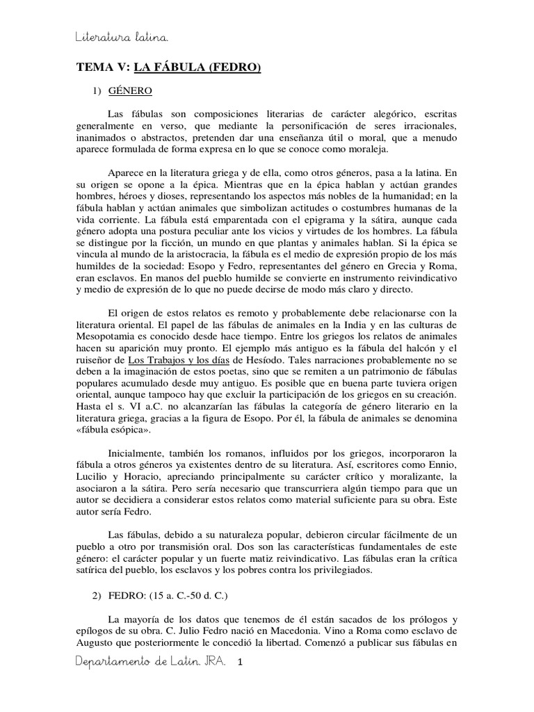 Fabula Latina | PDF | Fábula