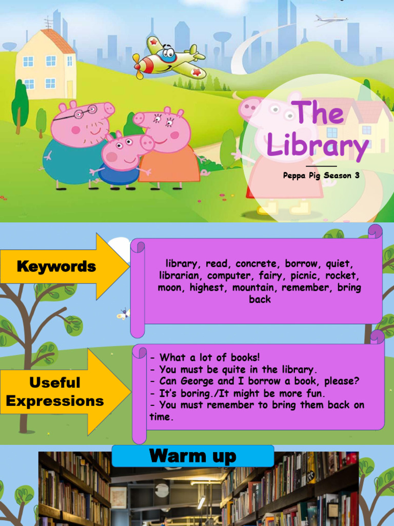 Peppa Pig Goes to the Library | PDF | Libraries