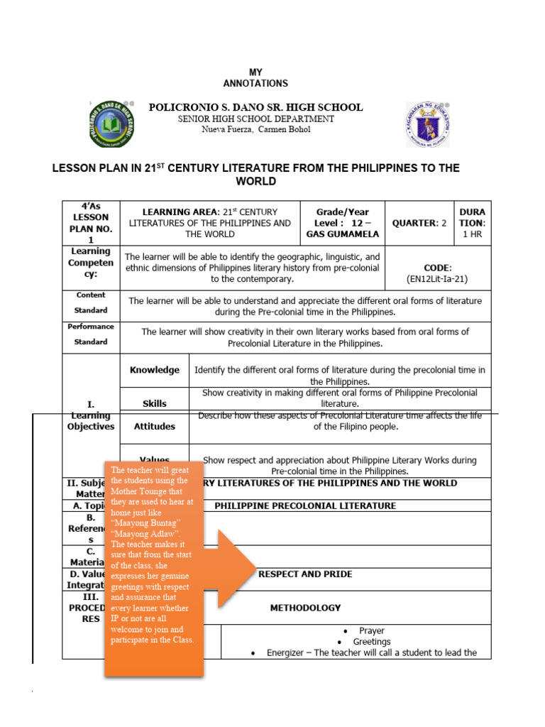 Iplan With Annotation 2023 | PDF | Learning | Teachers
