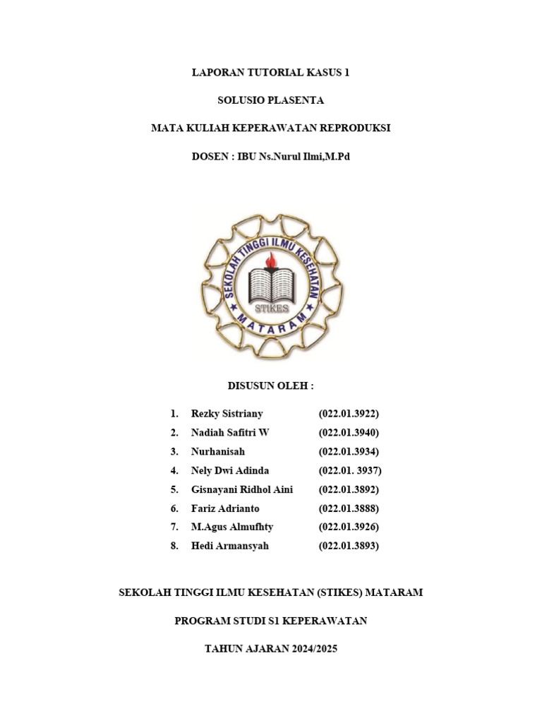 Laporan Tutorial Kasus 1 Reproduksi | PDF