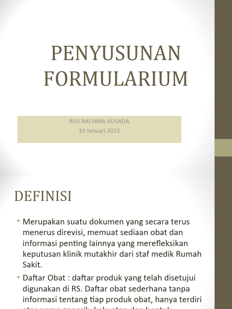 Materi Formularium | PDF
