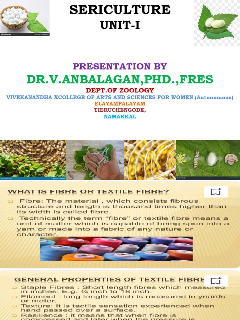 Unit I Introduction Sericulture | PDF