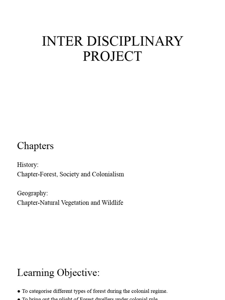 Interdisciplinary Project | PDF | Forests | Colonialism