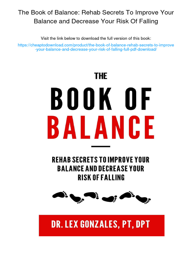 The Book of Balance: Rehab Secrets To Improve Your Balance and Decrease ...