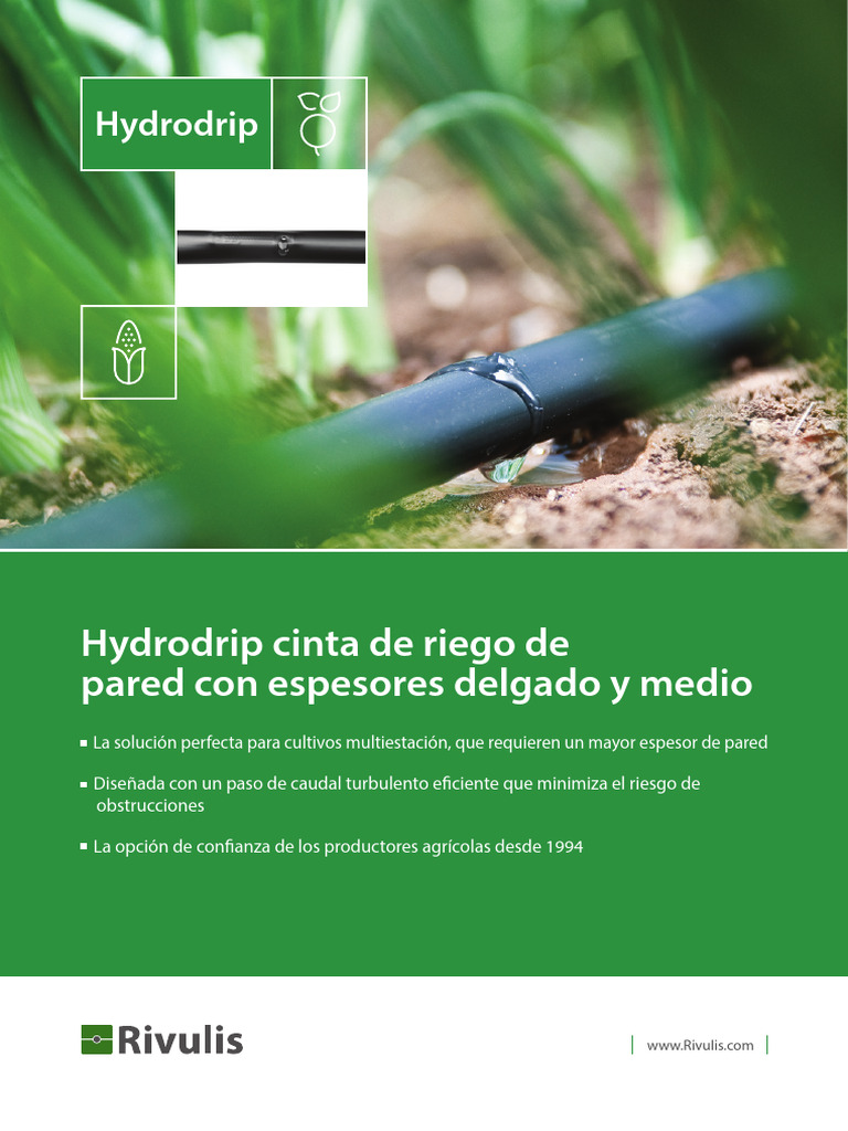 Rivulis Hydrodrip Espanol Espana 20210112 WEB | PDF | Filtración | Riego