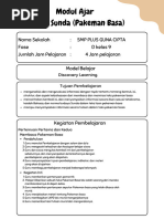 Modul Ajar - Bahasa Sunda - Kelas 7 - Kaulinan Barudak | PDF