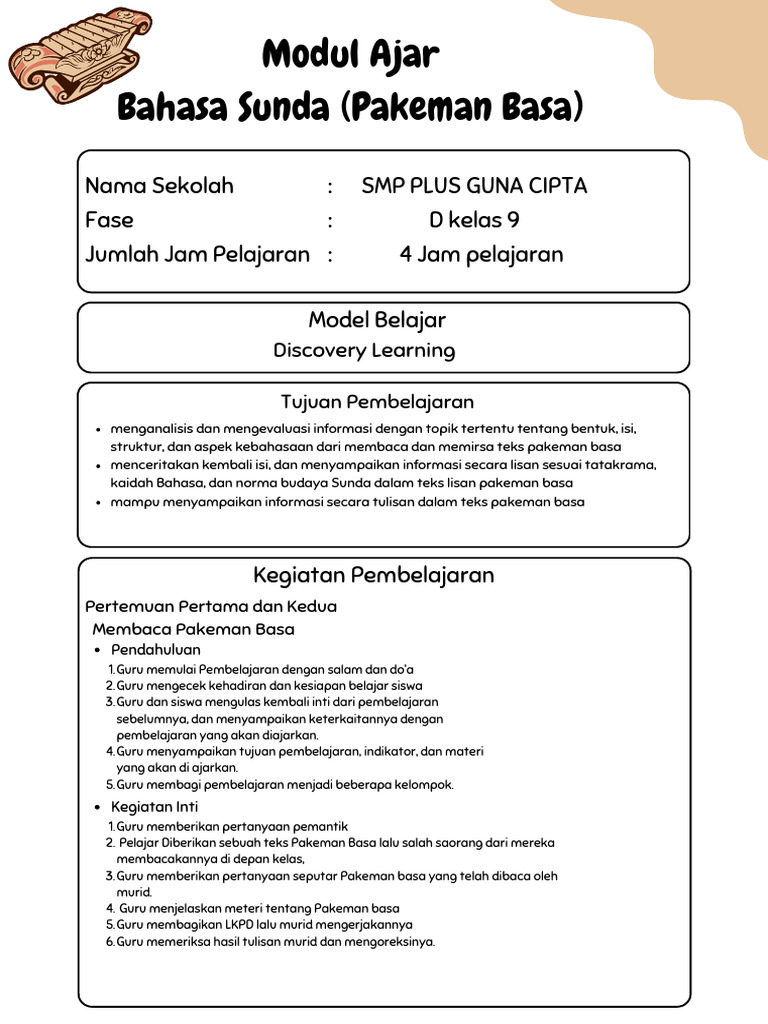 Modul Ajar Kelas 9 Pakeman Basa | PDF | Karier & Perkembangan | Kajian ...