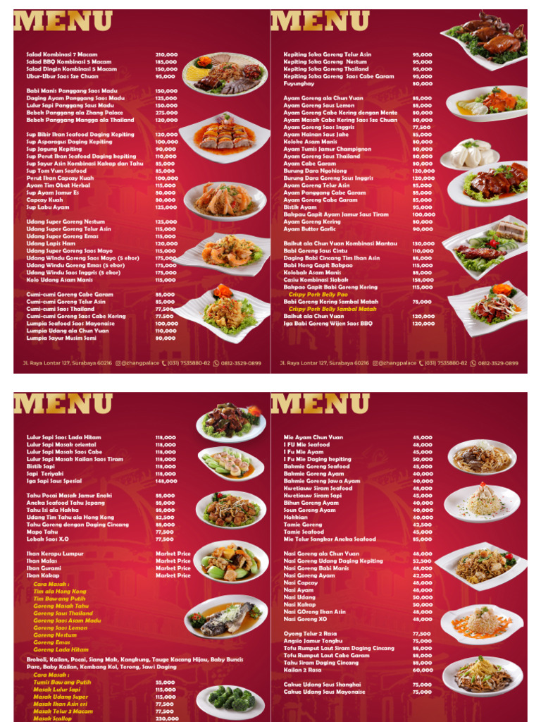 Menu Ta Zhang | PDF