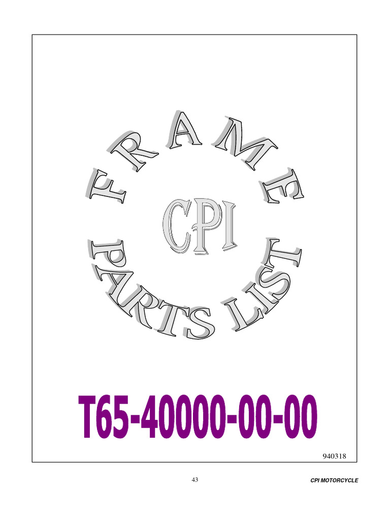 CPI RLX150-frame | PDF | Screw | Axle