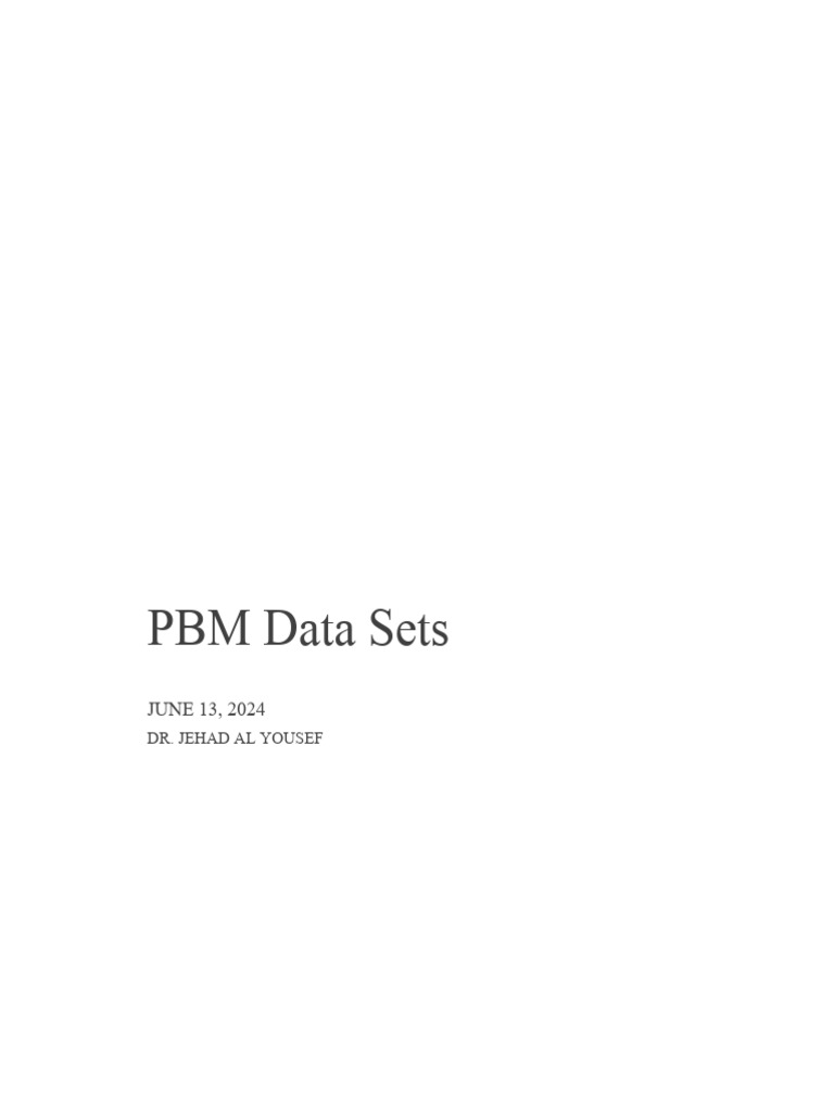 PBM Path II - Data Sets - Jun2024 | PDF | Pharmacology | Adverse Effect