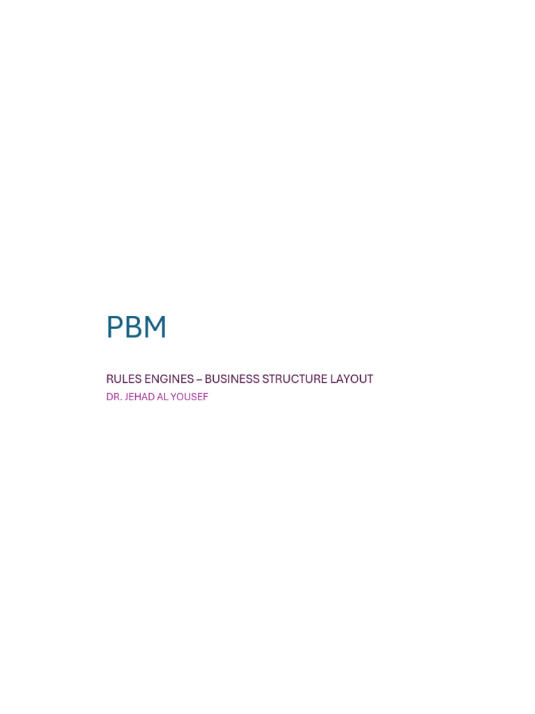 PBM - Rules Engines - Detailed Business Rules | PDF | Prescription ...