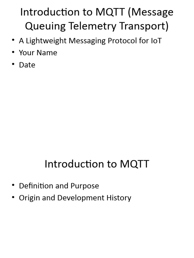 MQTT Presentation | PDF | Computers