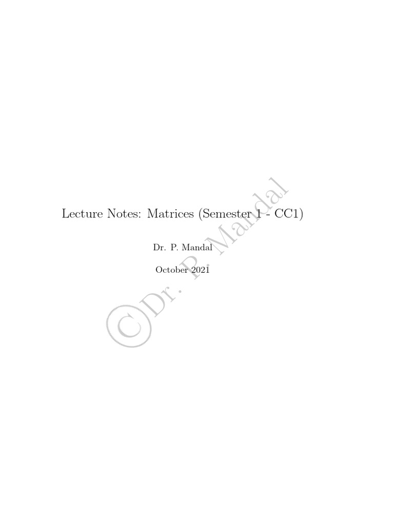 Matrices | PDF | Eigenvalues And Eigenvectors | Matrix (Mathematics)