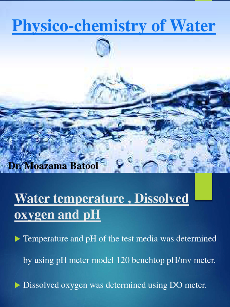 Physico-chemistry of Water | Download Free PDF | Titration | Chemistry