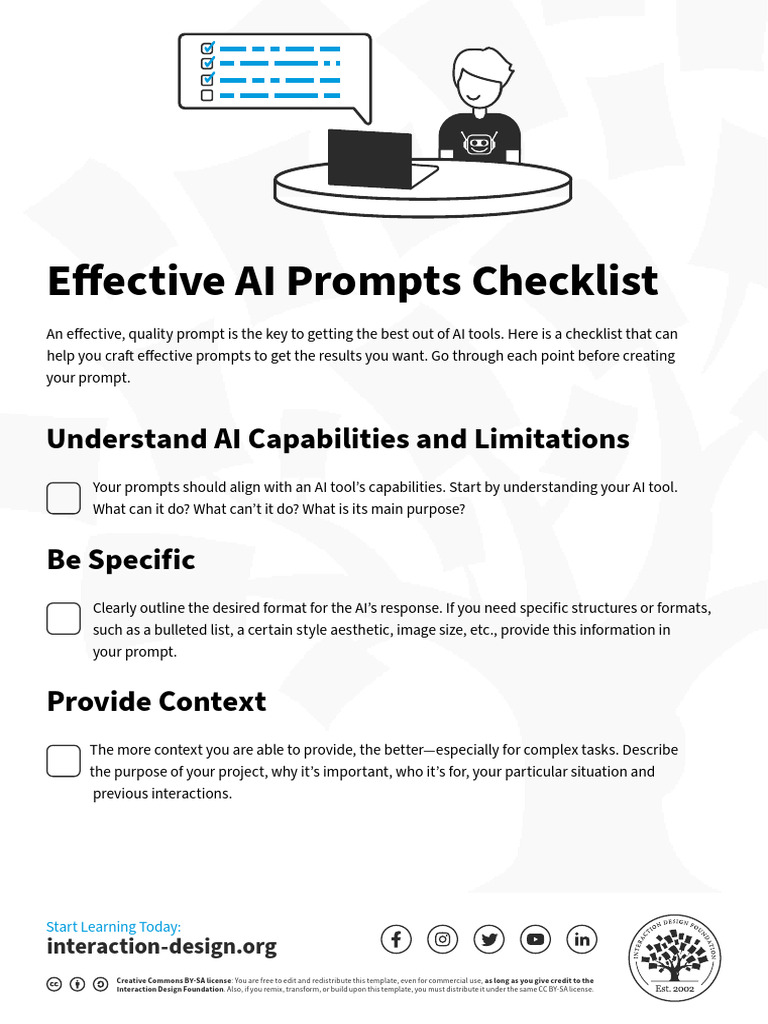 Effective Ai Prompts Checklist | PDF | Artificial Intelligence ...