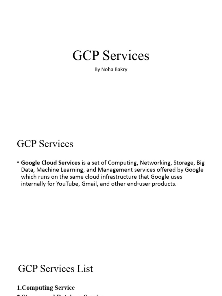 GoogleCloudServices | Download Free PDF | Cloud Computing | Databases