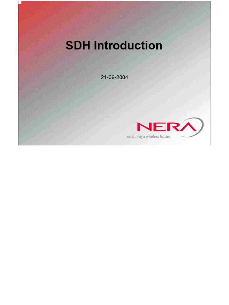 An Introduction To Synchronous Digital Hierarchy Book1 | PDF | Data Transmission | Electronics