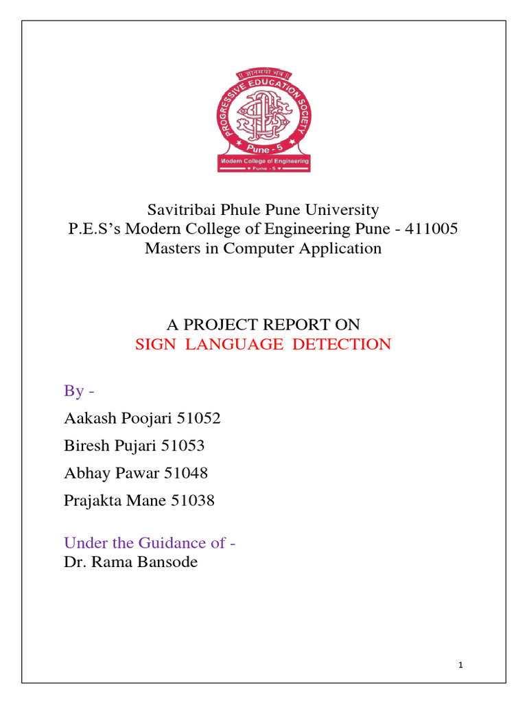 2 documentation final project report | PDF | Sign Language | Computer Vision