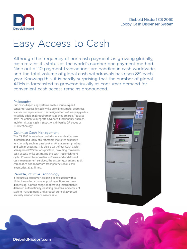 CINEO - C2060 Datasheet EN | PDF | Automated Teller Machine | Cash