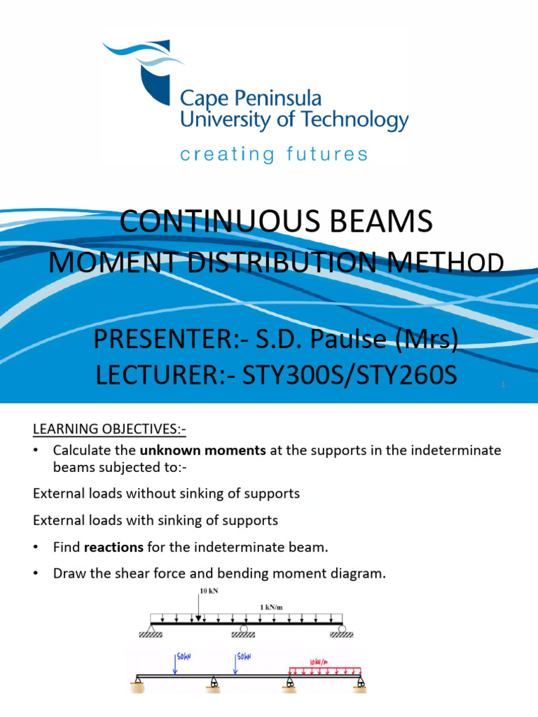 Chapter 2 - Continuous Beams - Mom - Distribution - Introduction | PDF ...