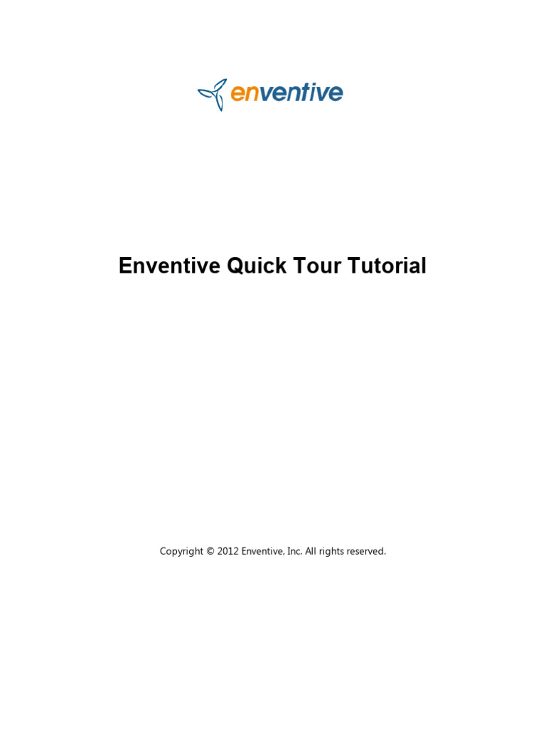 01 Enventive Quick Tour Tutorial Pdf Window Computing Spreadsheet