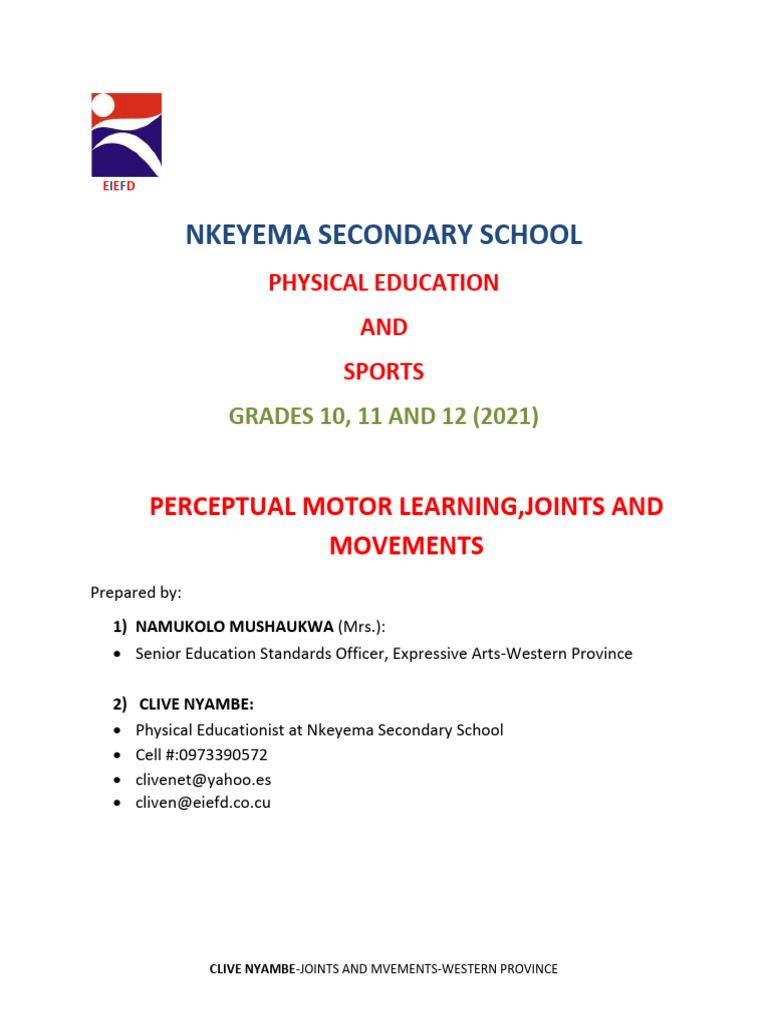 Pe (Joints and Movements) | PDF | Anatomical Terms Of Motion ...
