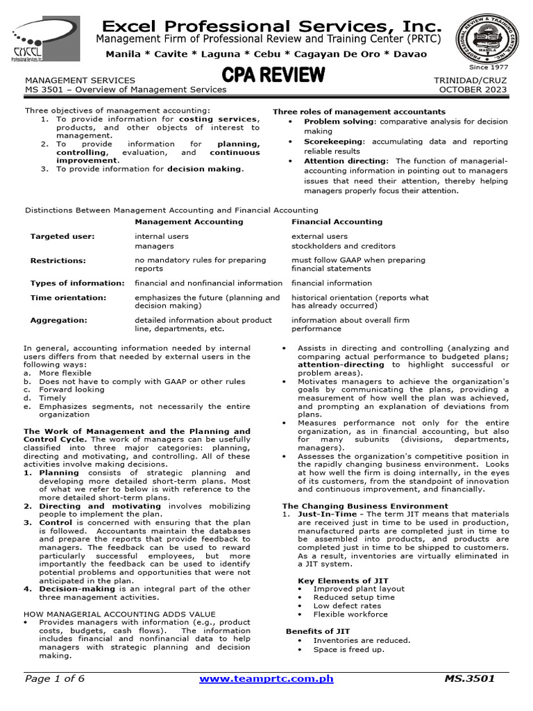 Overview | PDF | Lean Manufacturing | Stocks